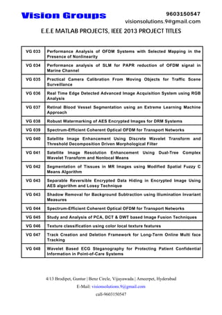 2013 IEEE M.tech ece matlab | PDF