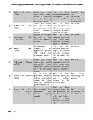 Life cycle assessment (LCA) of Dairy and beef cattles | PDF