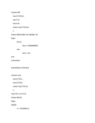 VERILOG CODE | PDF