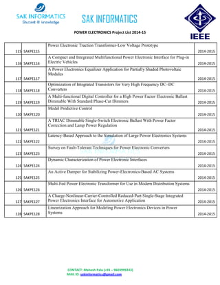 M.tech eee list 2014 15 | PDF