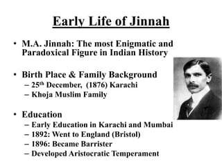 M.a.jinnah and the origin of pakistan | PPTX