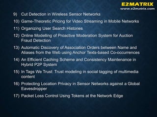 M Tech Projects List | PPTX | Computer Networking | Computing