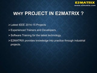 M Tech Projects List | PPTX | Computer Networking | Computing