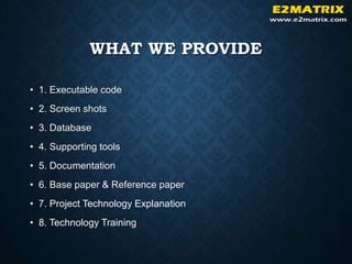 M Tech Projects List | PPTX | Computer Networking | Computing