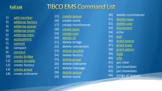 Tibco ems admin commands | PPTX