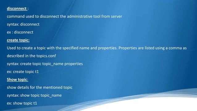Tibco ems admin commands | PPTX