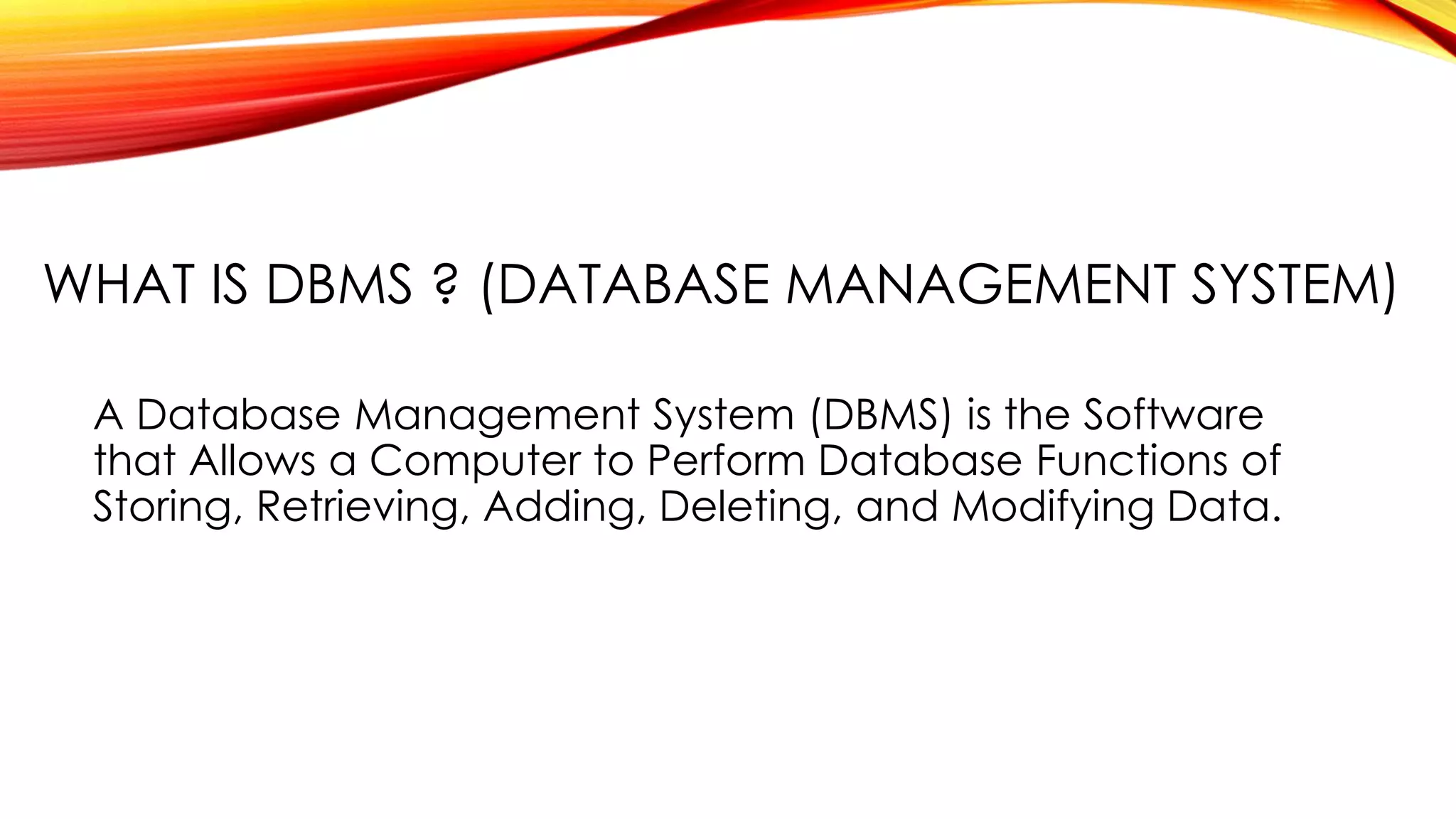 Role of Database Management in Information Systems | PPT