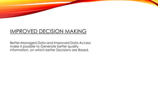 Role of Database Management in Information Systems | PPT