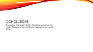 Role of Database Management in Information Systems | PPT