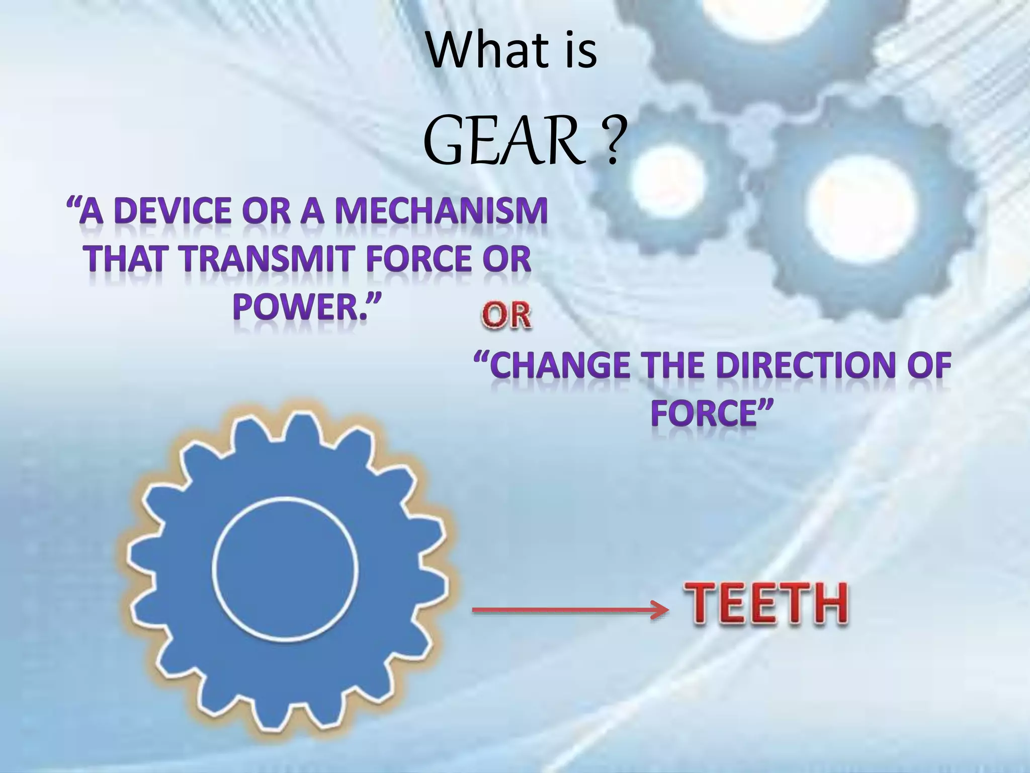Gears & its types. | PPTX