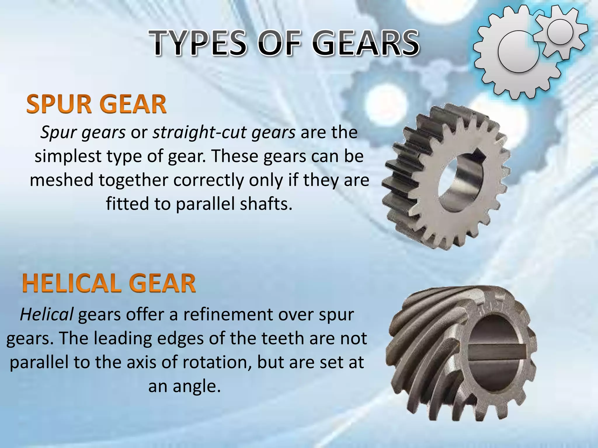 Gears & its types. | PPTX