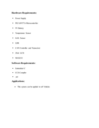 M.tech project abstract | DOCX