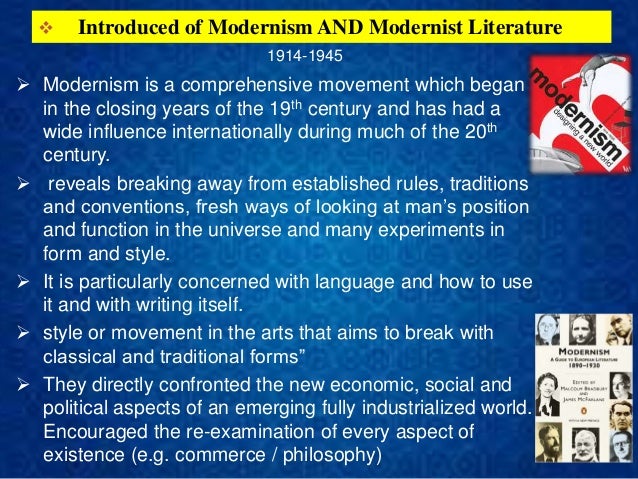 Modernism In Literature Powerpoint