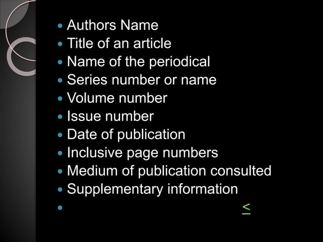 Documentation- Work Citation | PPTX | Publishing Industry | Industries