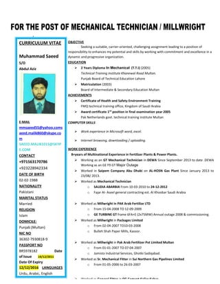 M.saeed new cv | PDF