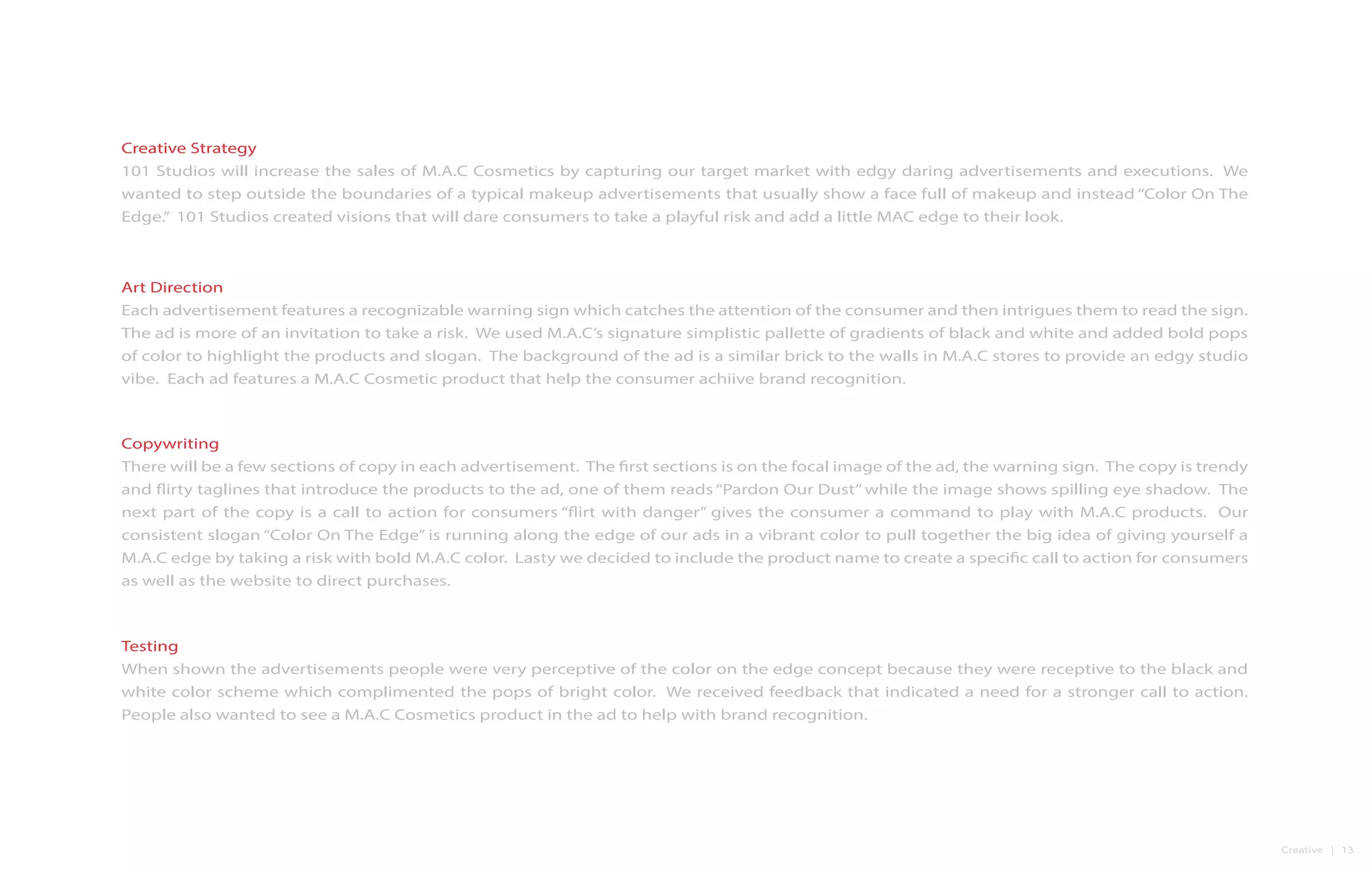 M•A•C Cosmetics Advertising Campaign | PDF