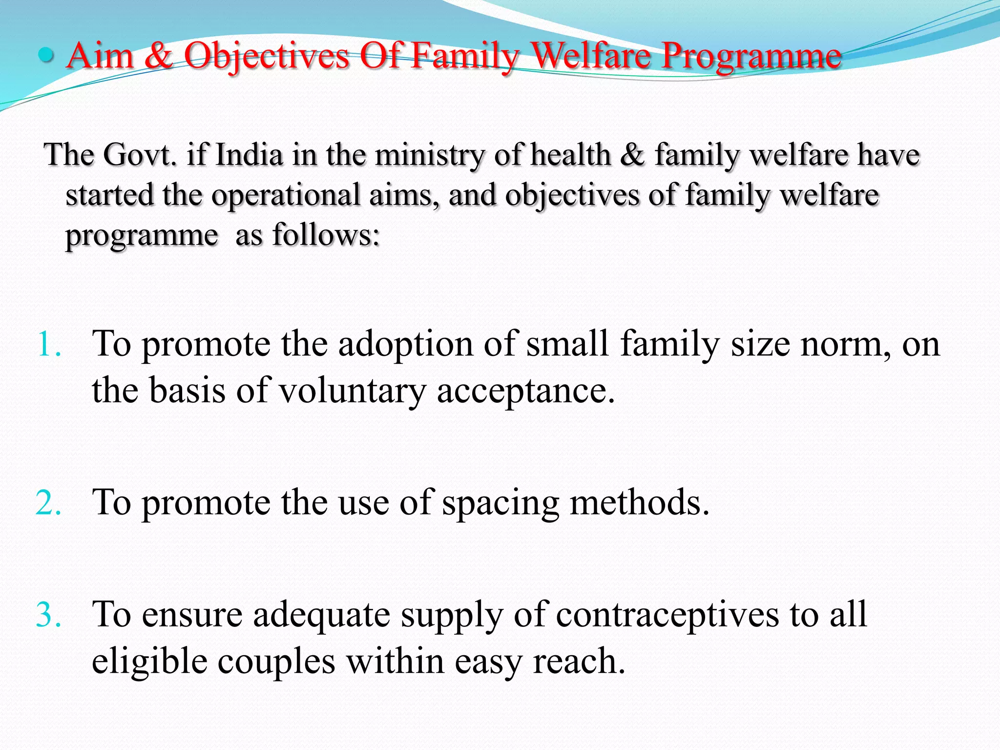 Health & Family Welfare | PPTX