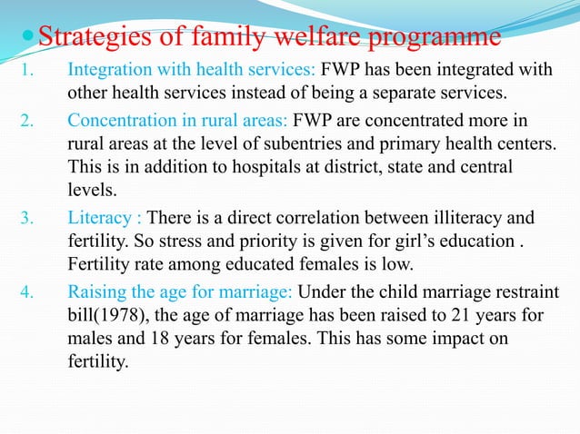 Health & Family Welfare | PPTX | Government Support and Welfare ...