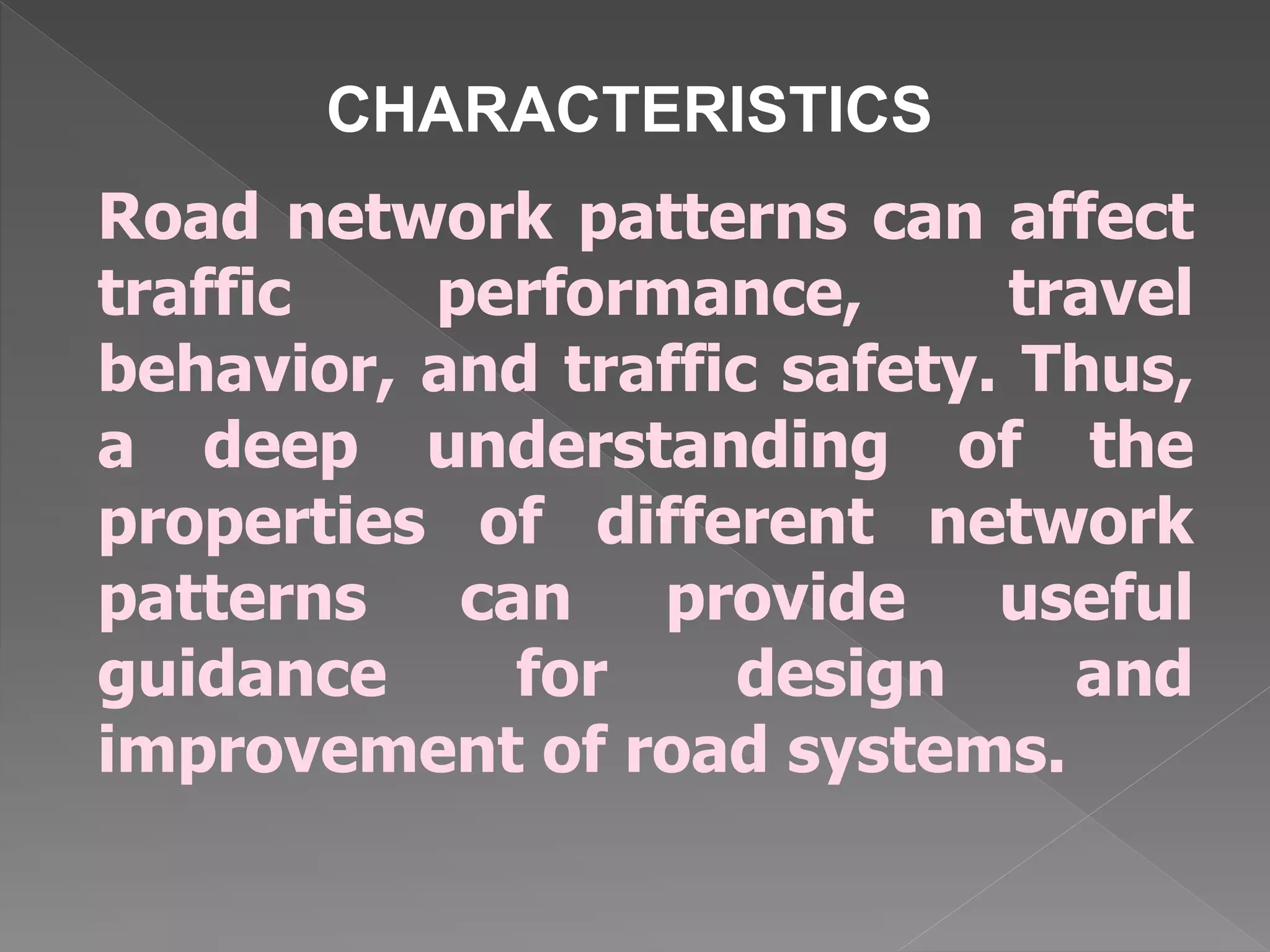 AN M.ENG PRESENTATION ON ROAD NETWORK | PPTX