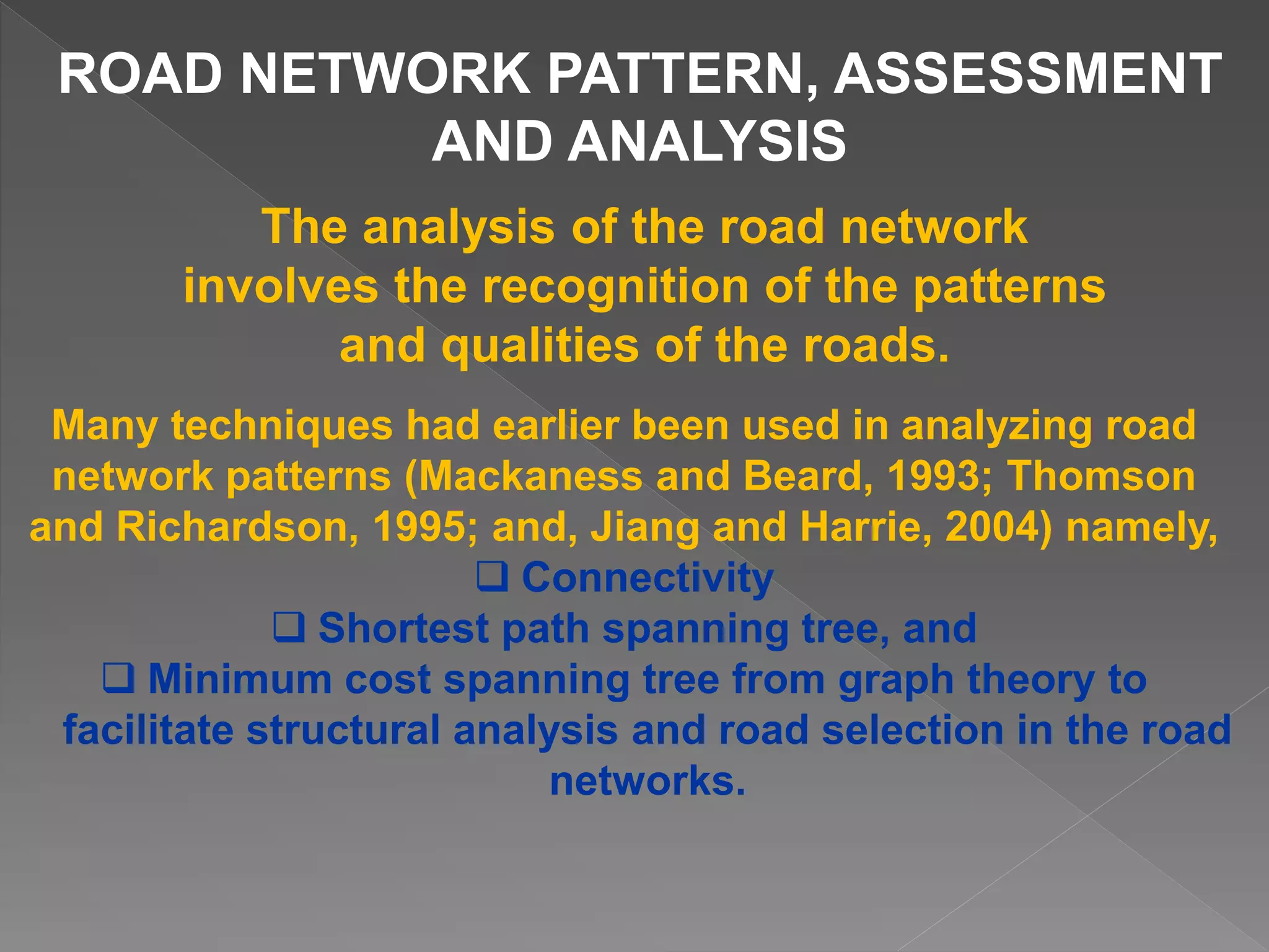 AN M.ENG PRESENTATION ON ROAD NETWORK | PPTX