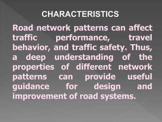 AN M.ENG PRESENTATION ON ROAD NETWORK | PPT