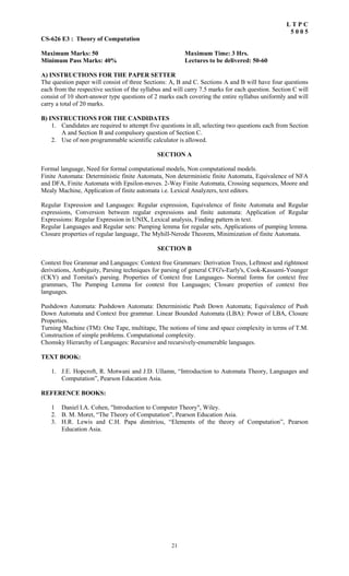 M.tech.(cse) (regular) part i(semester i & ii) | PDF