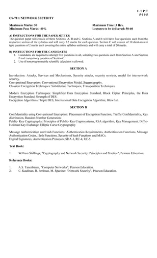 M.tech.(cse)(regular) part ii(semester iii & iv)1 | PDF