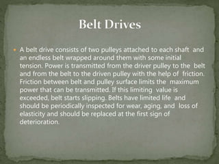 Belt and Rope drives | PPTX