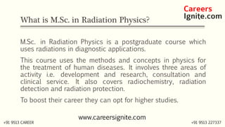 M.Sc in Radiation Physics Courses, Colleges, Eligibility | PDF