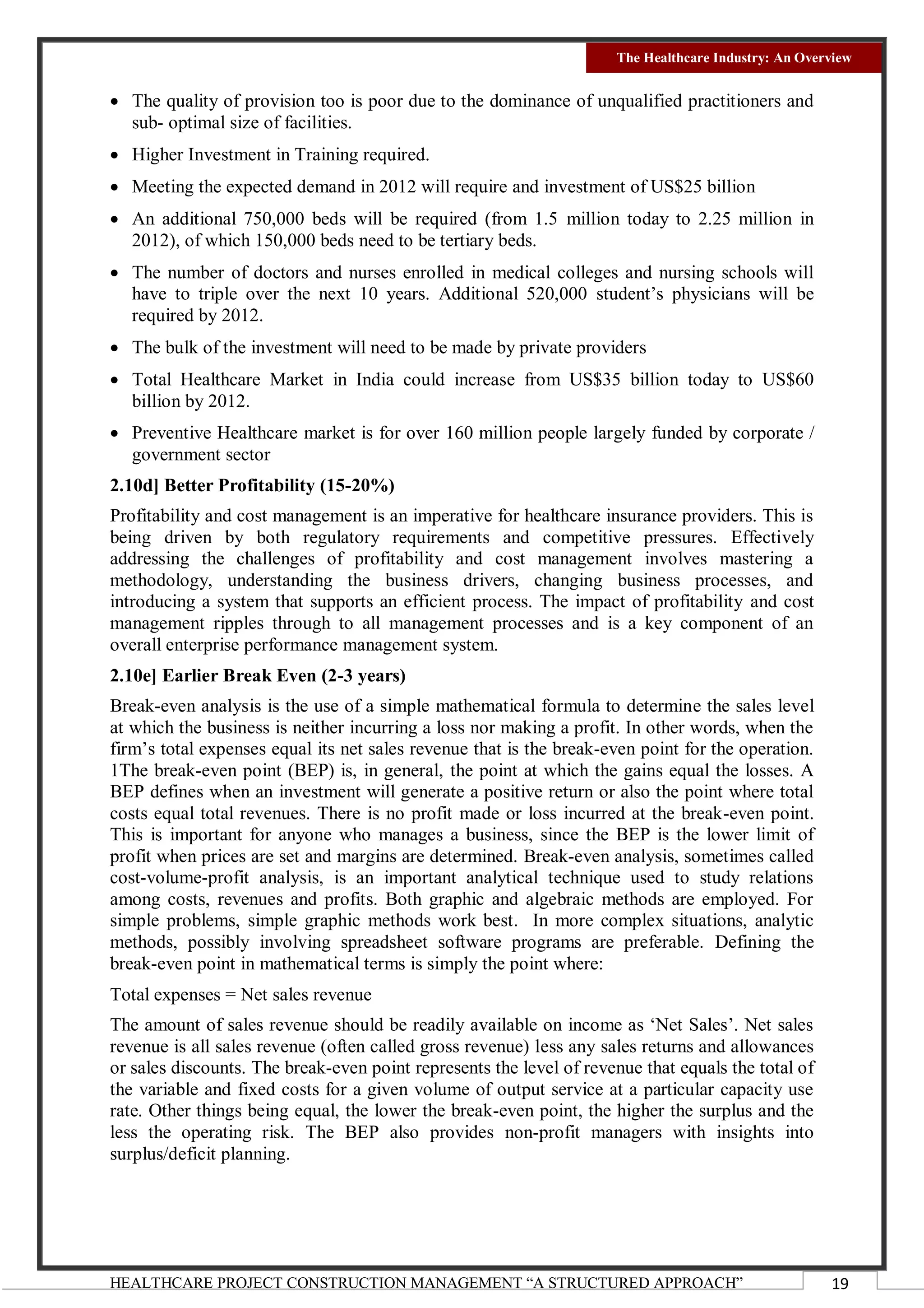 Master of Architecture Thesis Healthcare Project management "A ...