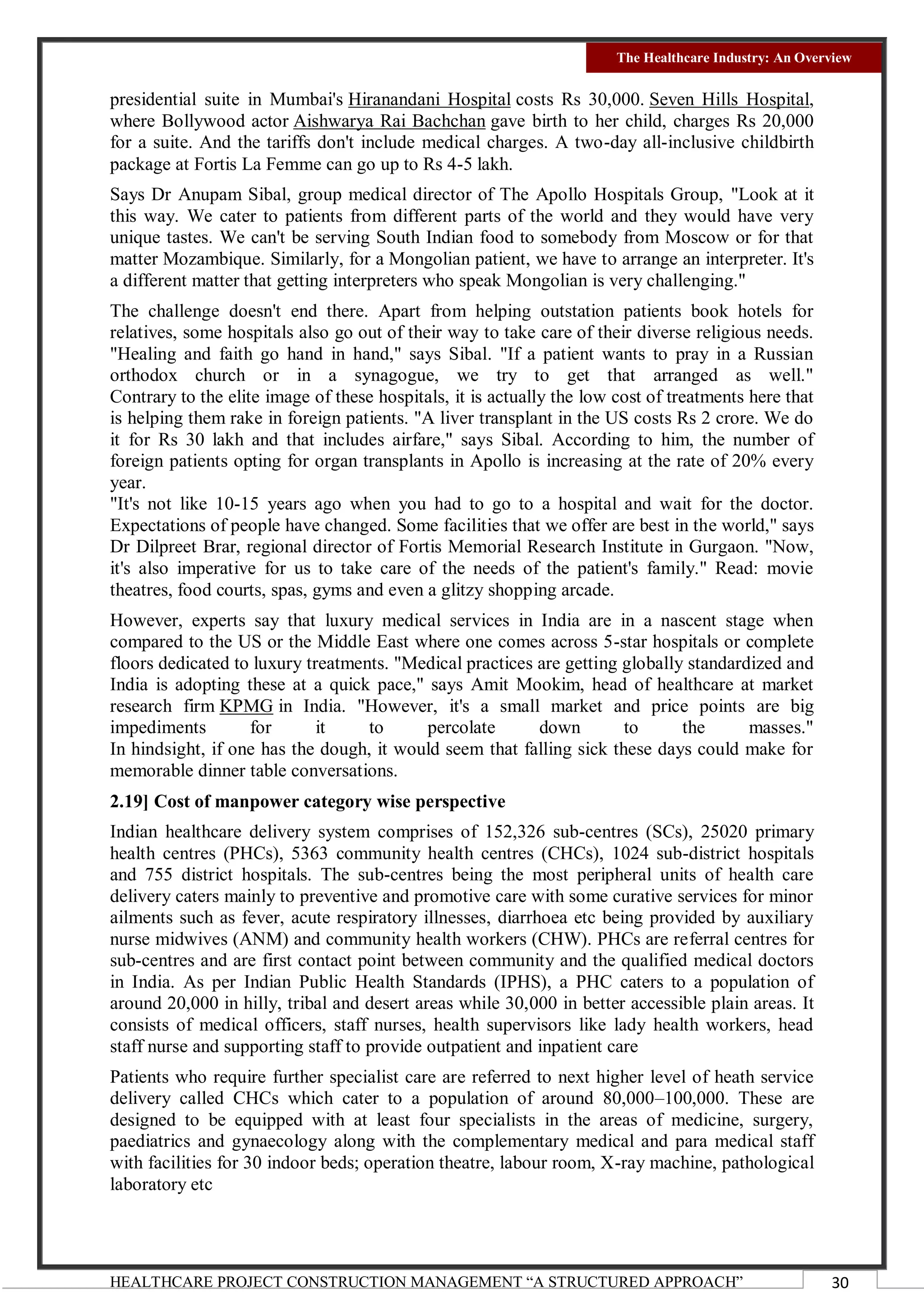 Master of Architecture Thesis Healthcare Project management "A ...