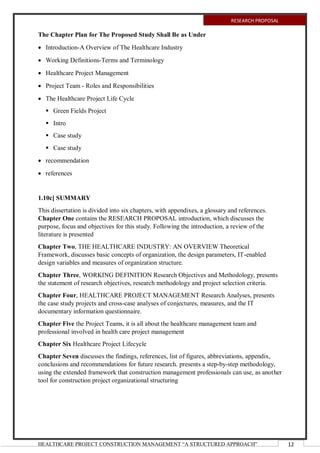 Master of Architecture Thesis Healthcare Project management "A ...