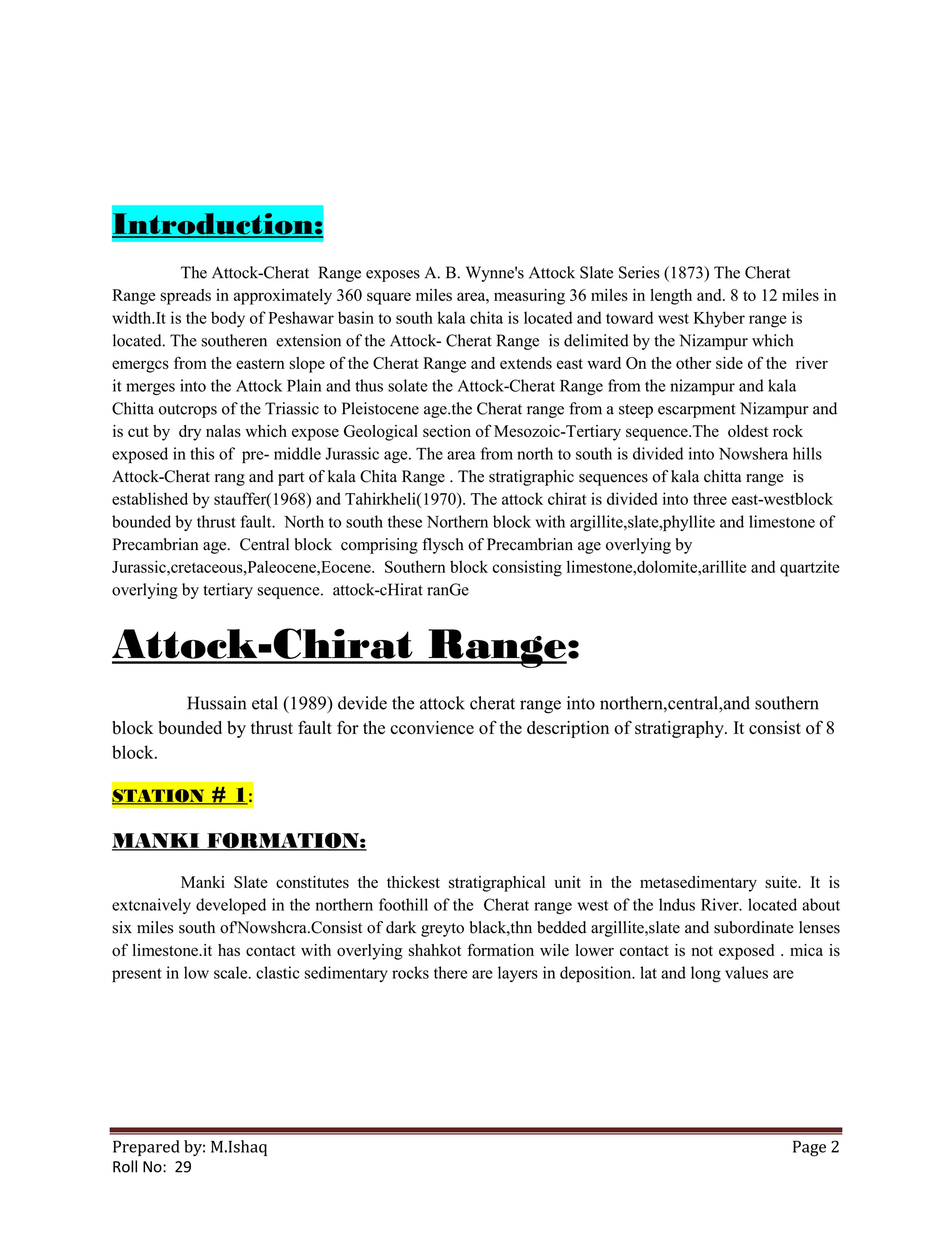 M.ishaq field reportoka2 | PDF