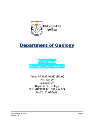 M.ishaq field reportoka2 | PDF | Geology | Science