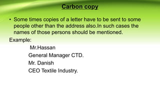 business letter | PPTX