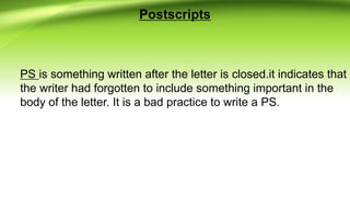 business letter | PPT