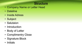 business letter | PPTX