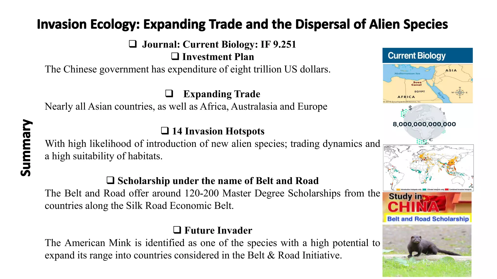 Invasion Ecology: Expanding Trade and the Dispersal of Alien Species | PPTX