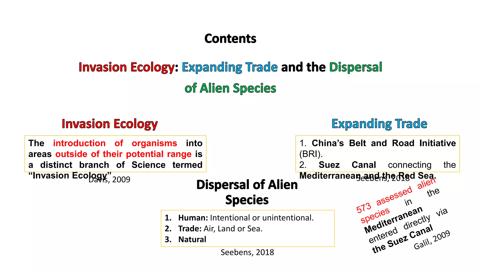 Invasion Ecology: Expanding Trade and the Dispersal of Alien Species | PPTX