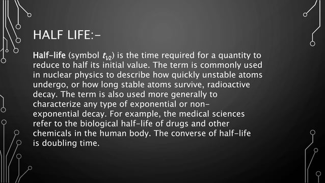 Radioactive and Half life | PPT