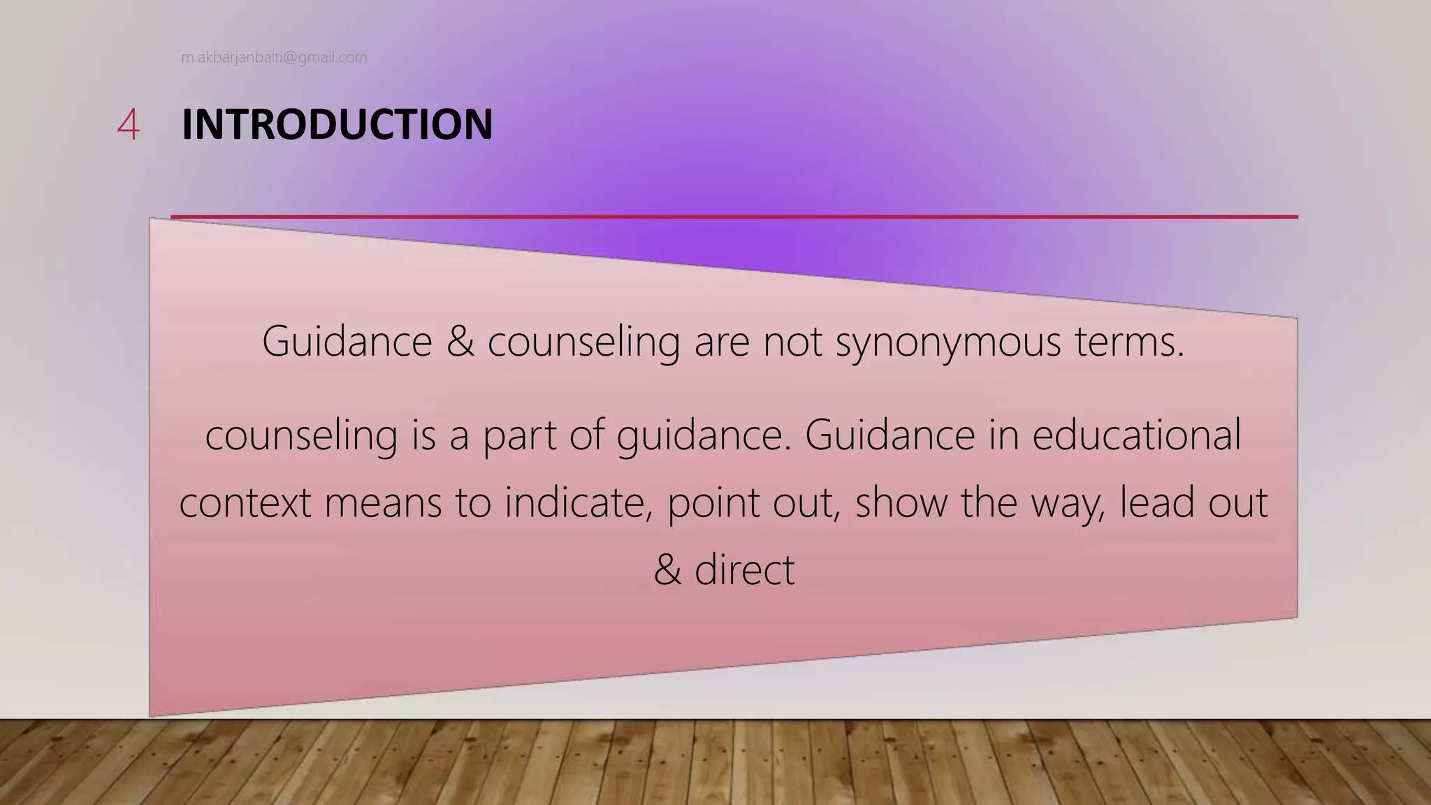 Difference Between Guidance & Counseling | PPTX