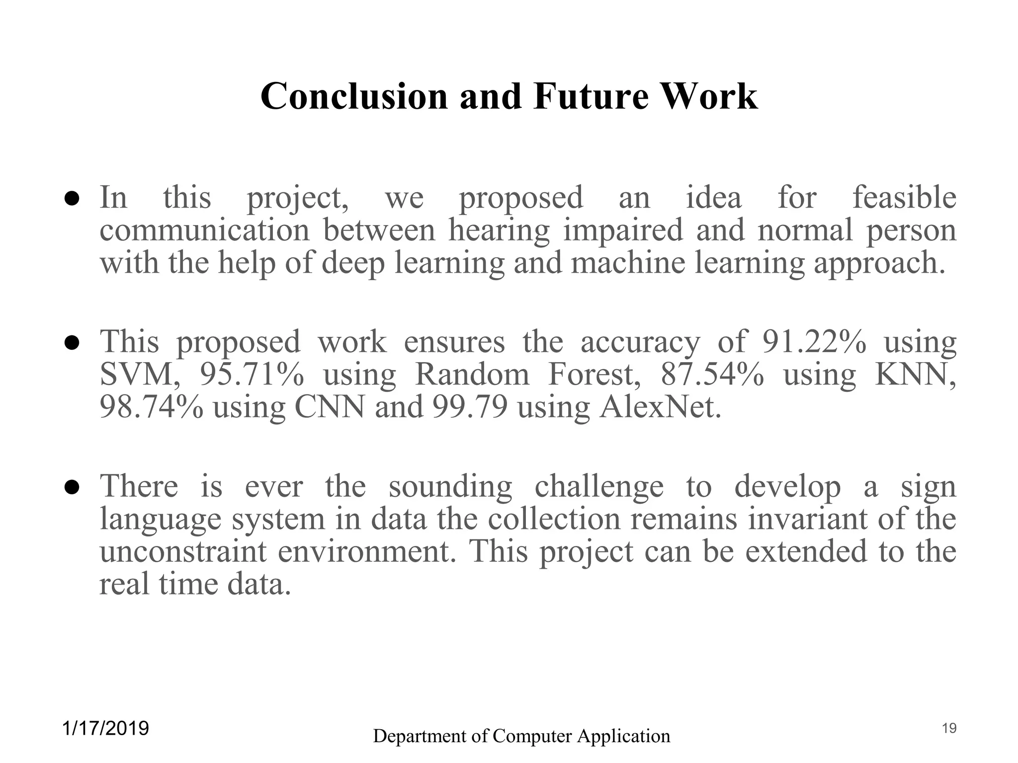 Sign Language Recognition based on Hands symbols Classification | PPTX