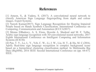 Sign Language Recognition based on Hands symbols Classification | PPTX