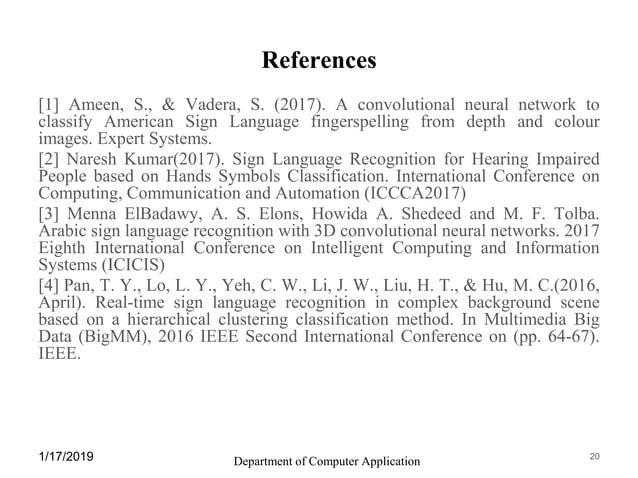 Sign Language Recognition based on Hands symbols Classification | PPTX