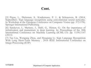 Sign Language Recognition based on Hands symbols Classification | PPTX