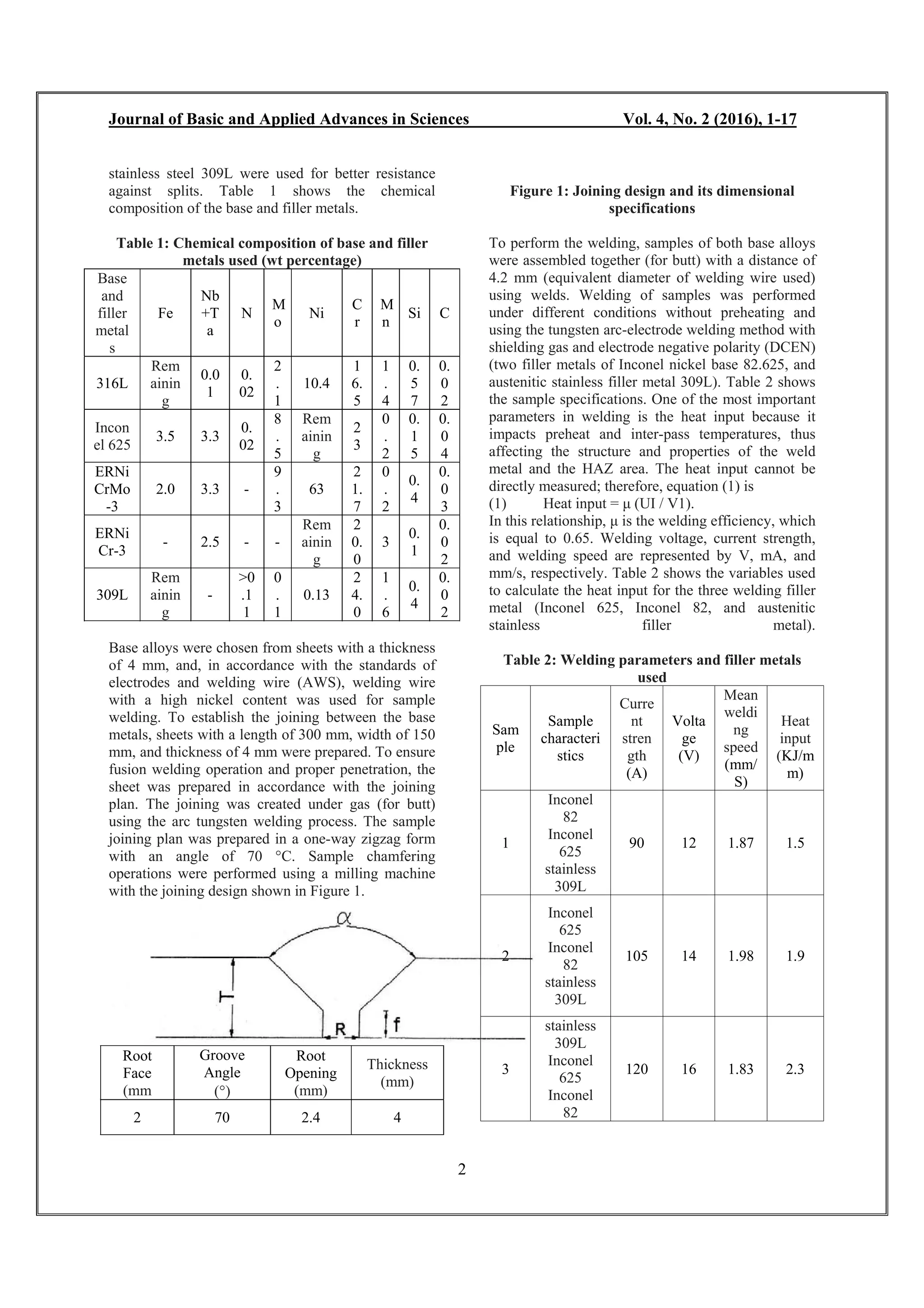 Effect Of Welding Heat Input On The Microstructure Of Dissimilar Metals