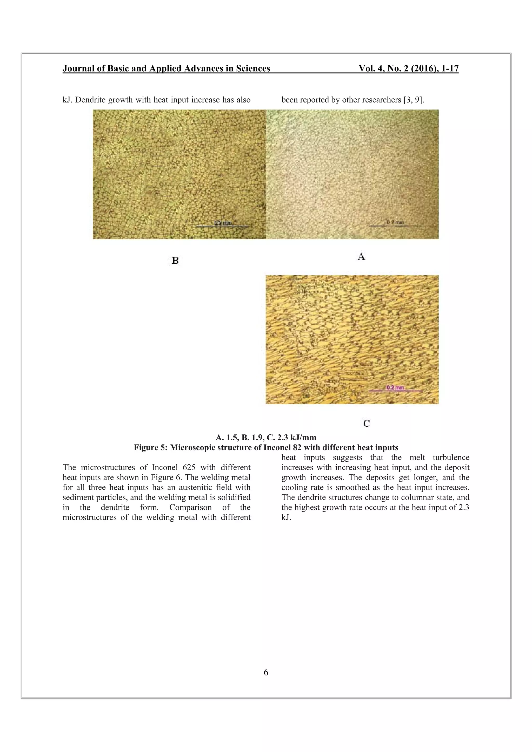 Effect Of Welding Heat Input On The Microstructure Of Dissimilar Metals