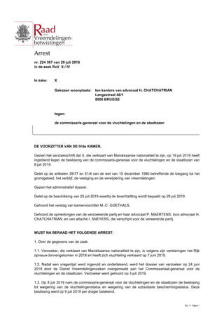 Marokkaanse dief probeert uitwijzing via RvV te voorkomen | PDF