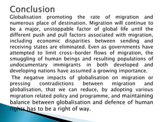 globalisation and migration (IIPS,Mumbai) | PPTX