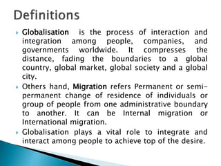 globalisation and migration (IIPS,Mumbai) | PPTX